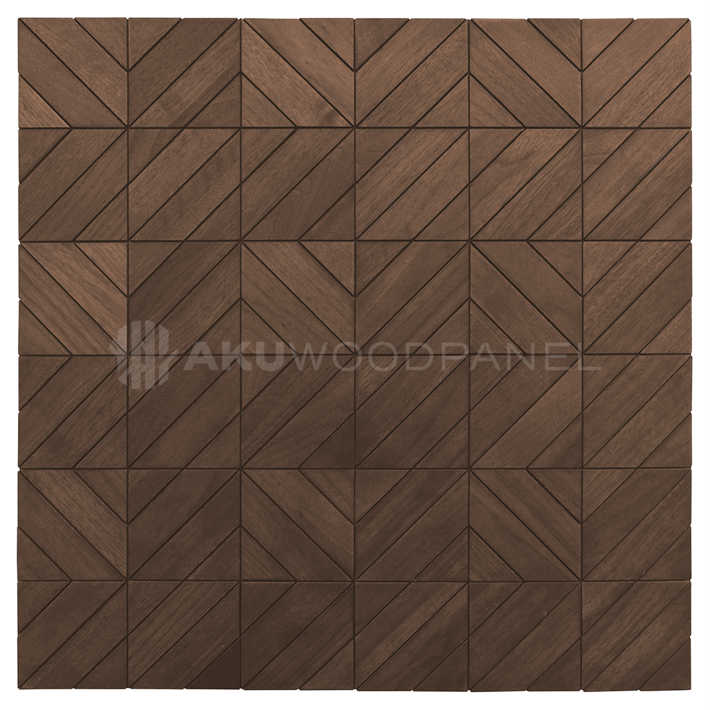 Clover Brown 3D Decorative Wall Panel UK | 60x60cm